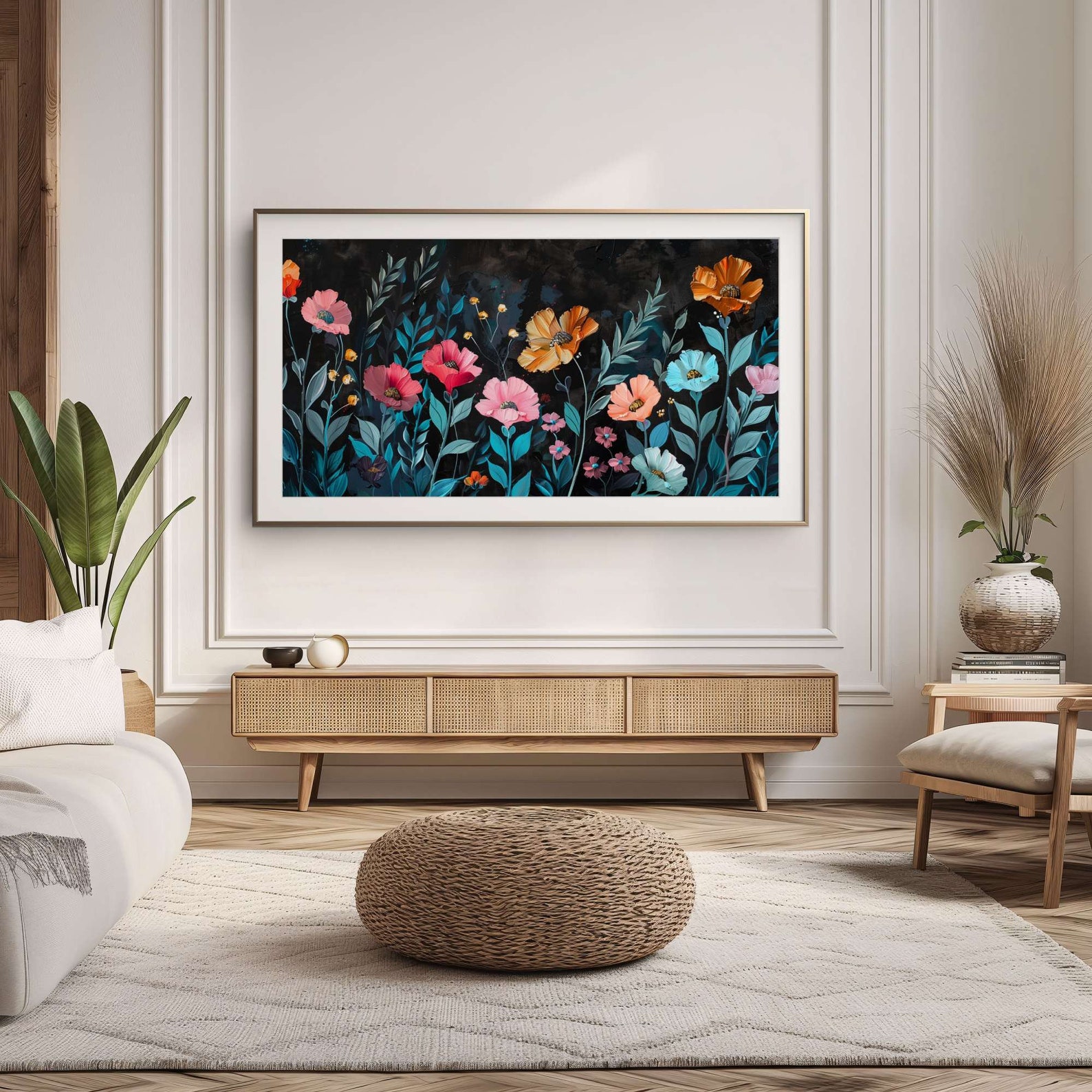 Dark Botanical Set of 12 Frame TV Art, Spring Flower Frame TV Bundle ...