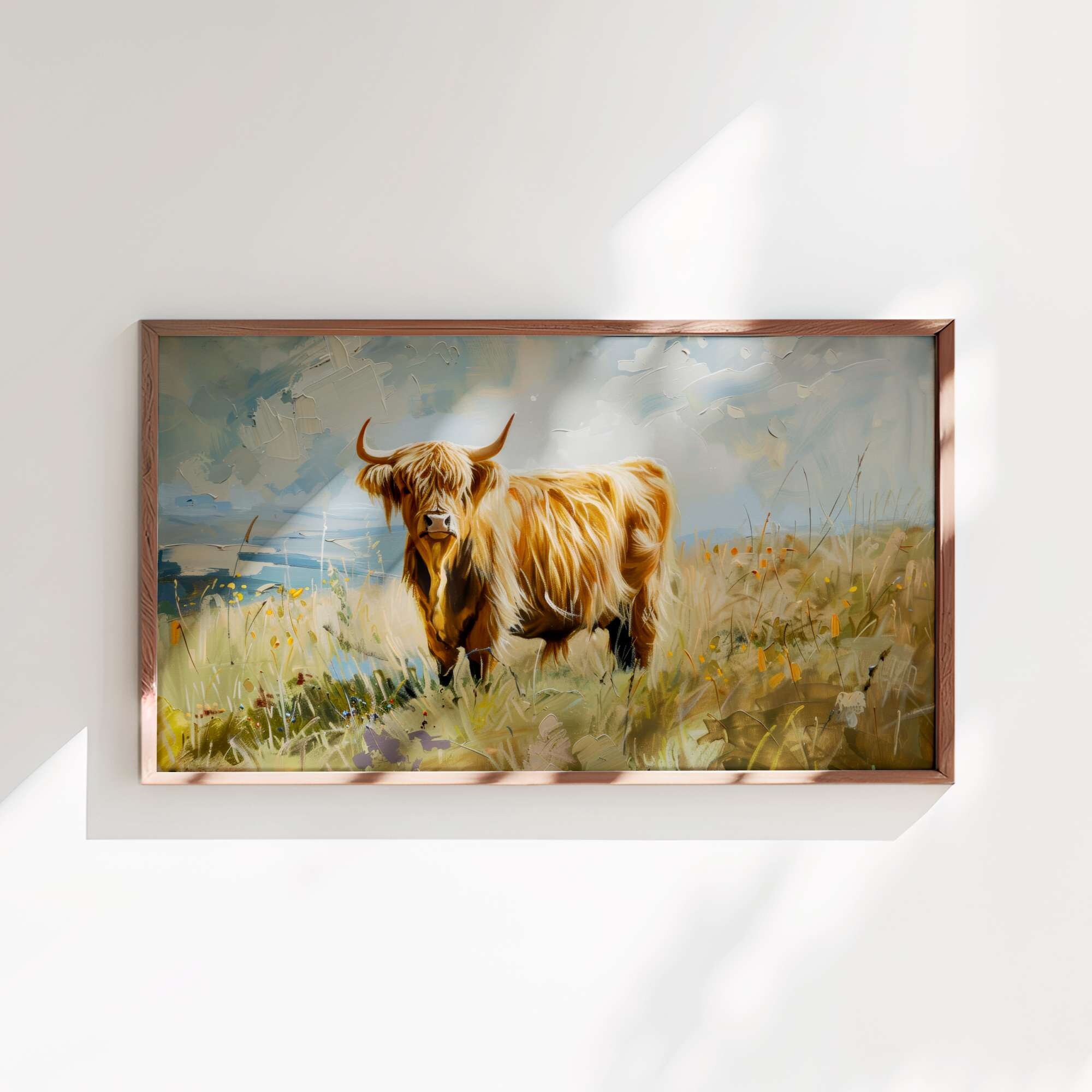 Highland Cow Frame Tv Art, Samsung Frame TV Art, Spring Frame TV ...