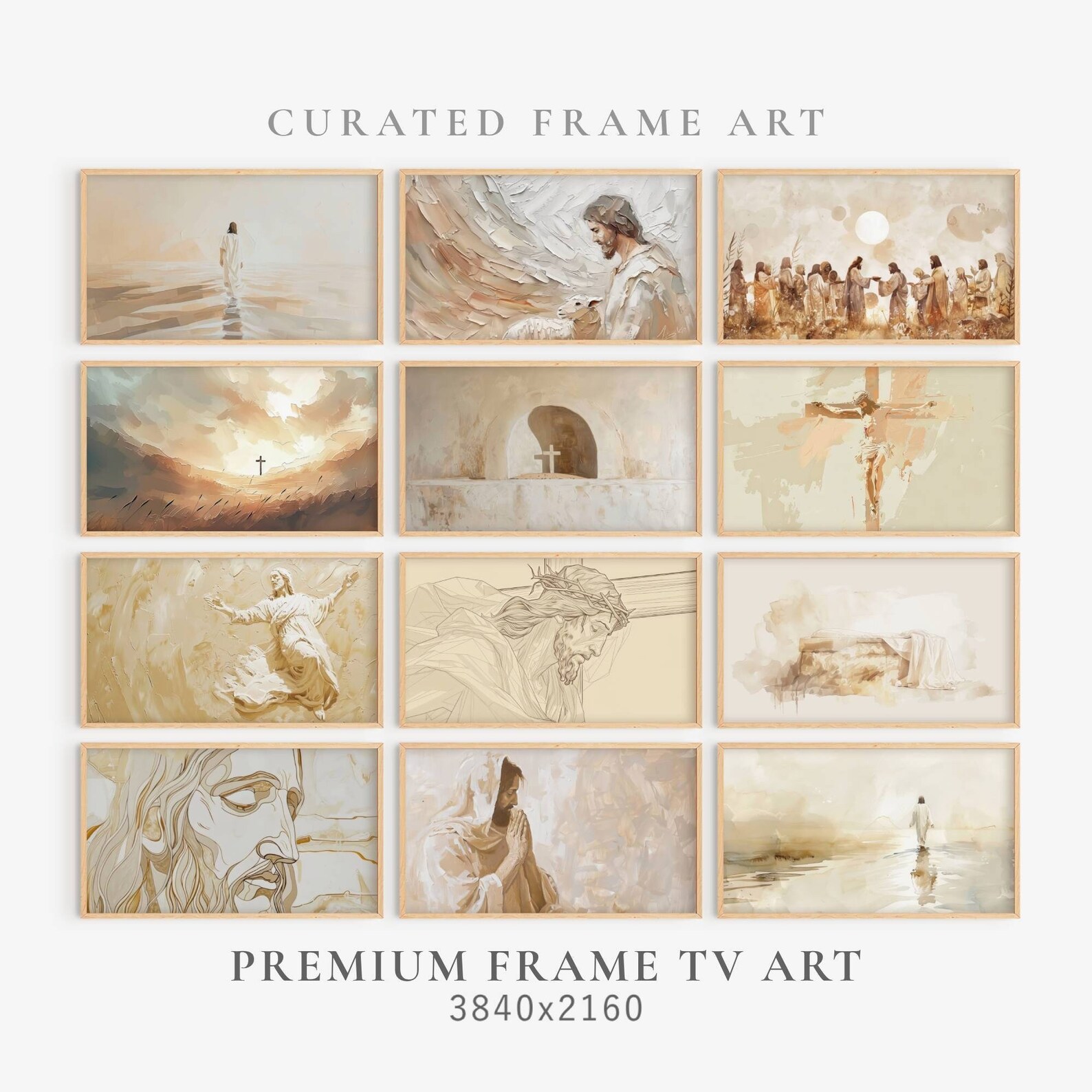 Samsung Frame TV Set of 12, Christian Religious Art, Jesus Christ ...