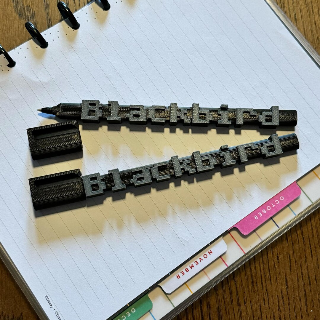 3d Printed Custom Name or Word Pen With Cap Pick Colors - Etsy