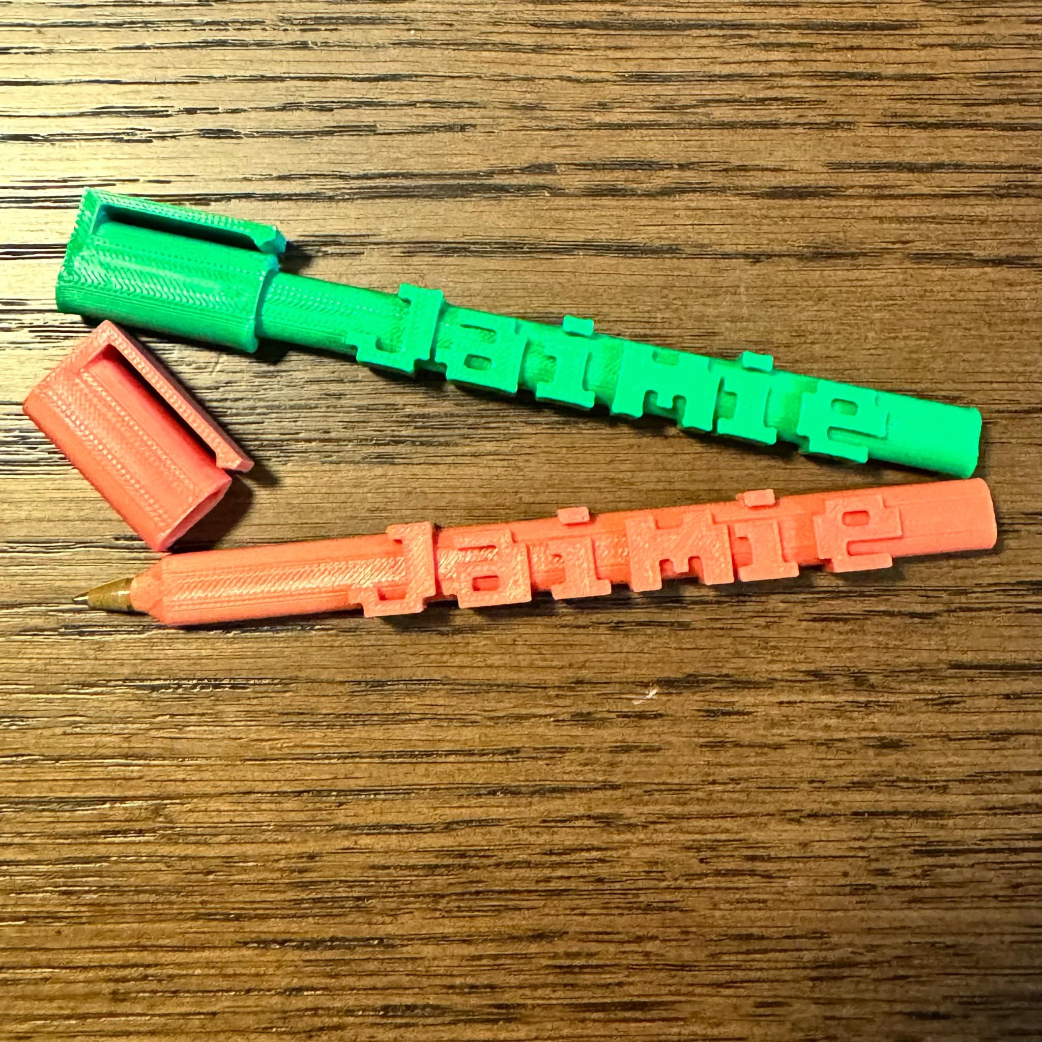 3d Printed Custom Name or Word Pen With Cap Pick Colors - Etsy