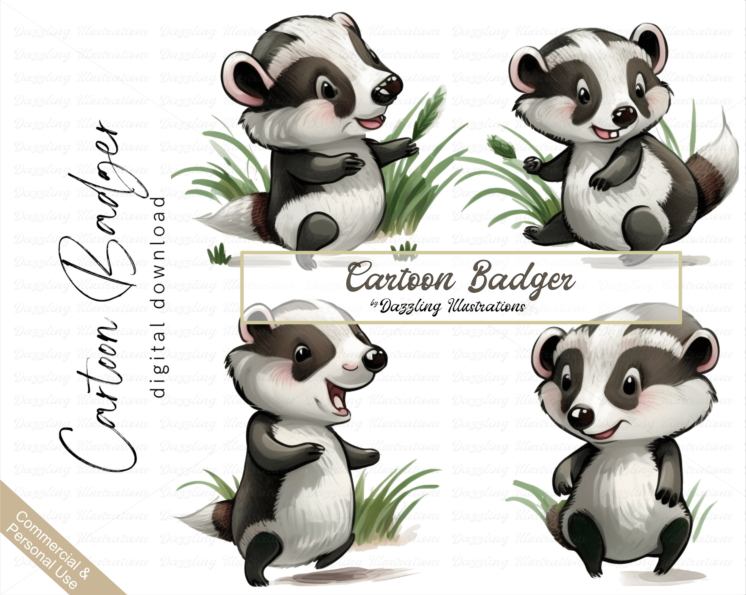 Cute Honey Badger Cartoon