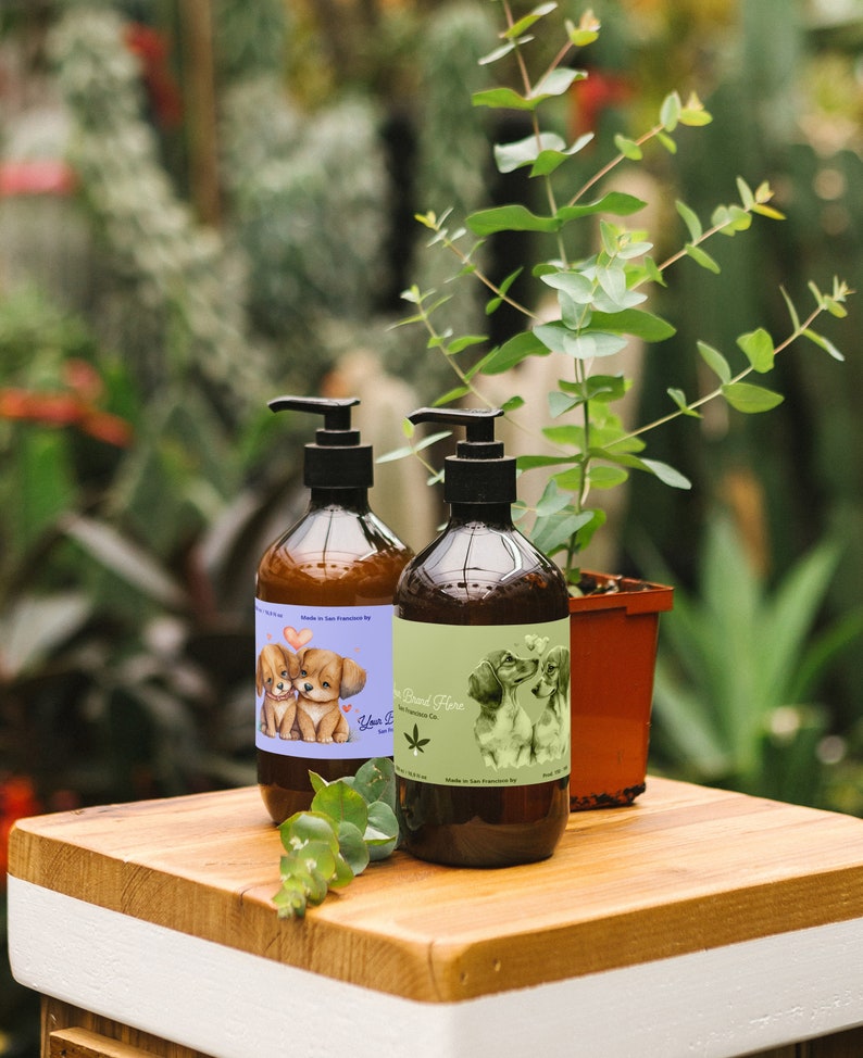 Watercolor Dogs Dogs in Love With Hearts Cute Dog Couples Valentine's ...