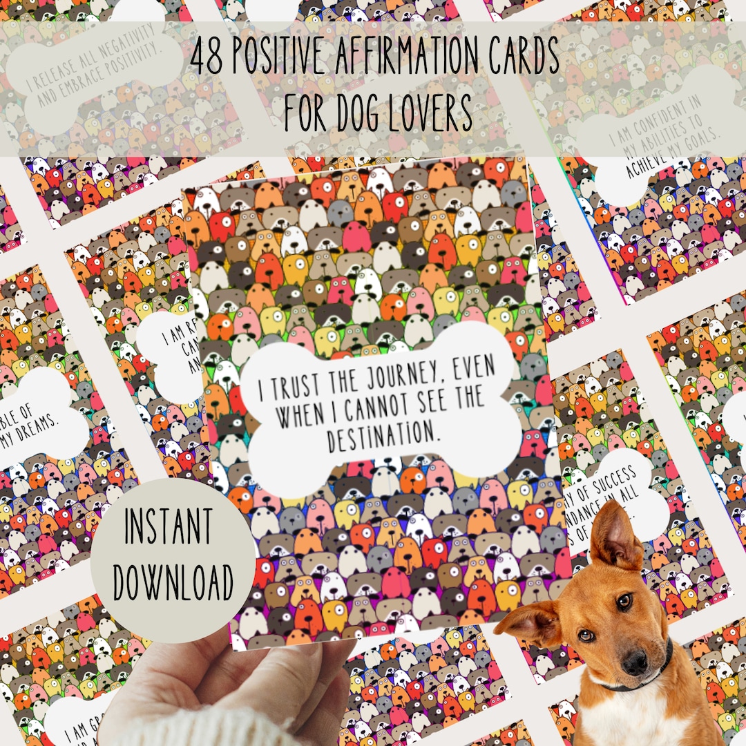 48 Affirmation Cards for Dog Lovers | Dog Walker | Dog Daycare | Dog ...