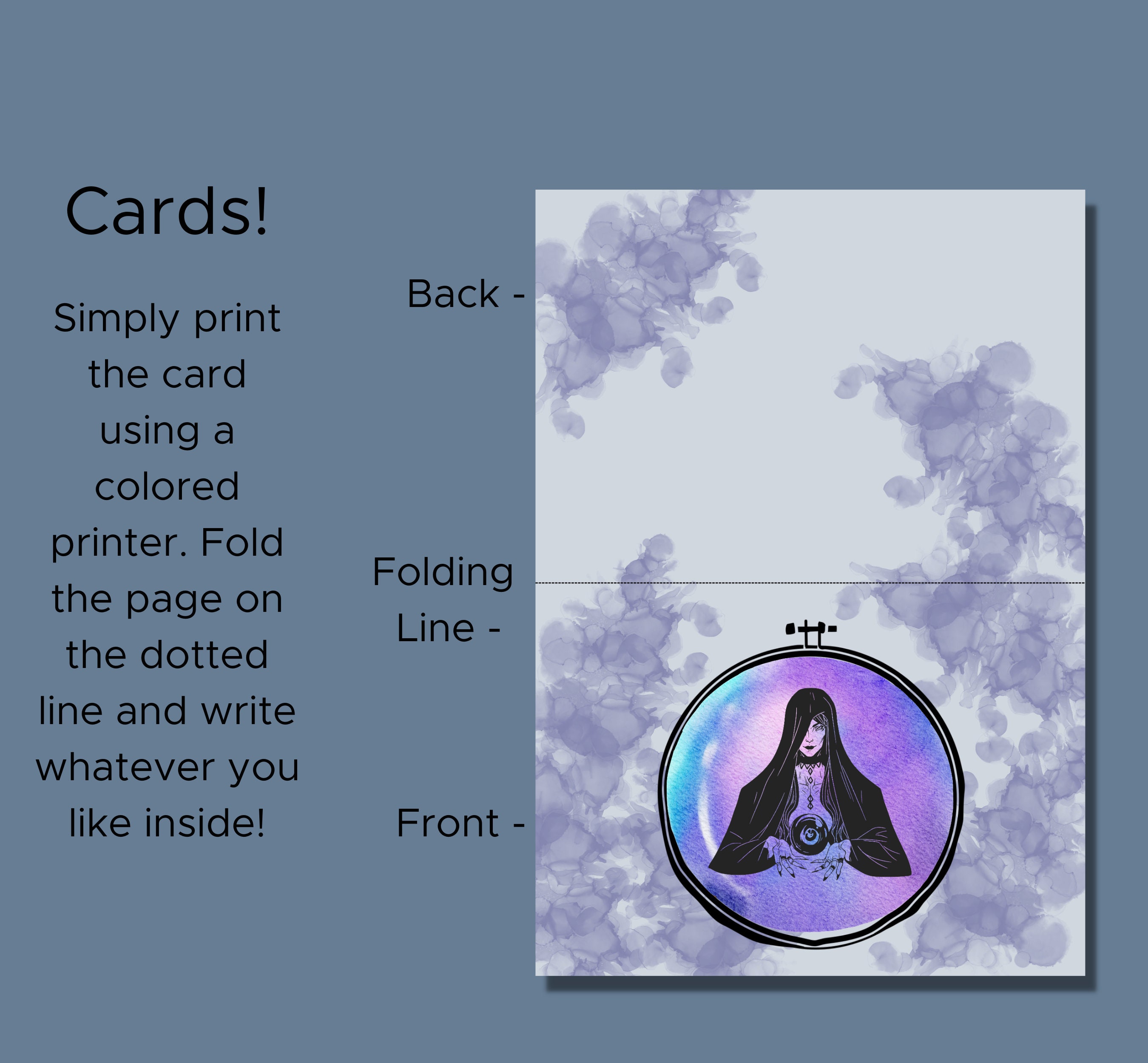 Printable Cards, Print Cards at Home, Magic Themed Cards, Greeting ...