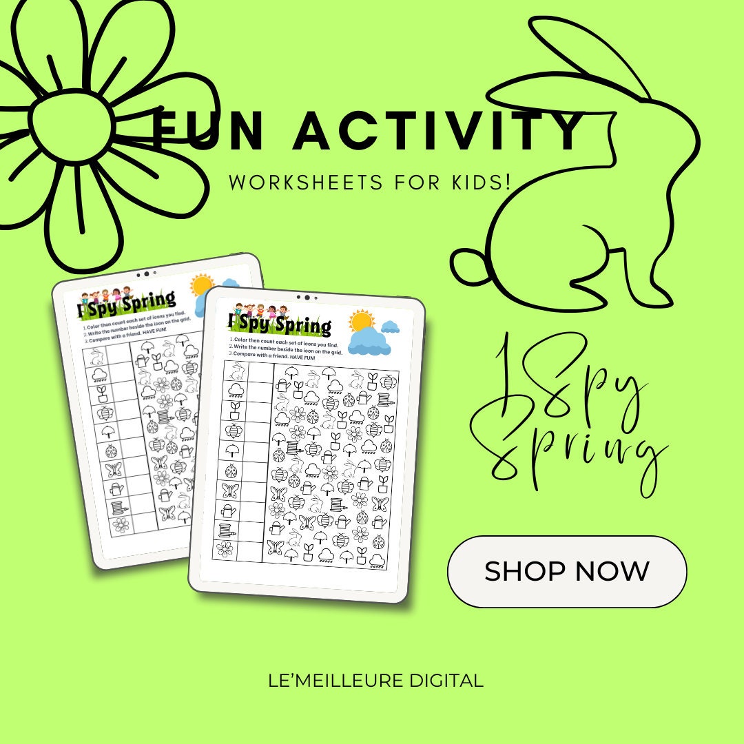 I Spy Spring Worksheet + Group Activity, I Spy Spring Fun Activity - Etsy
