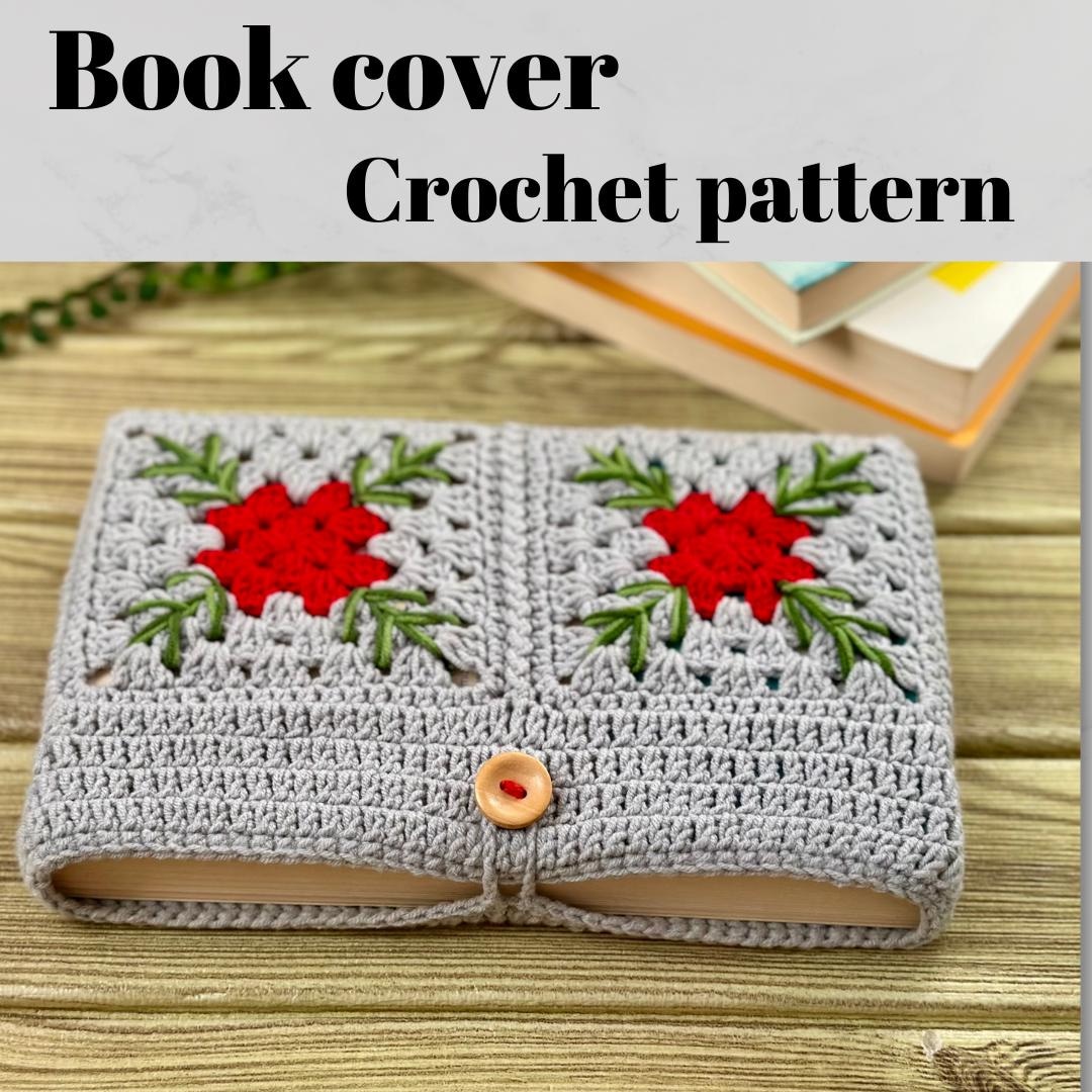 Granny Square Book Cover Pattern, Easy Crochet Book Kindle Crochet ...