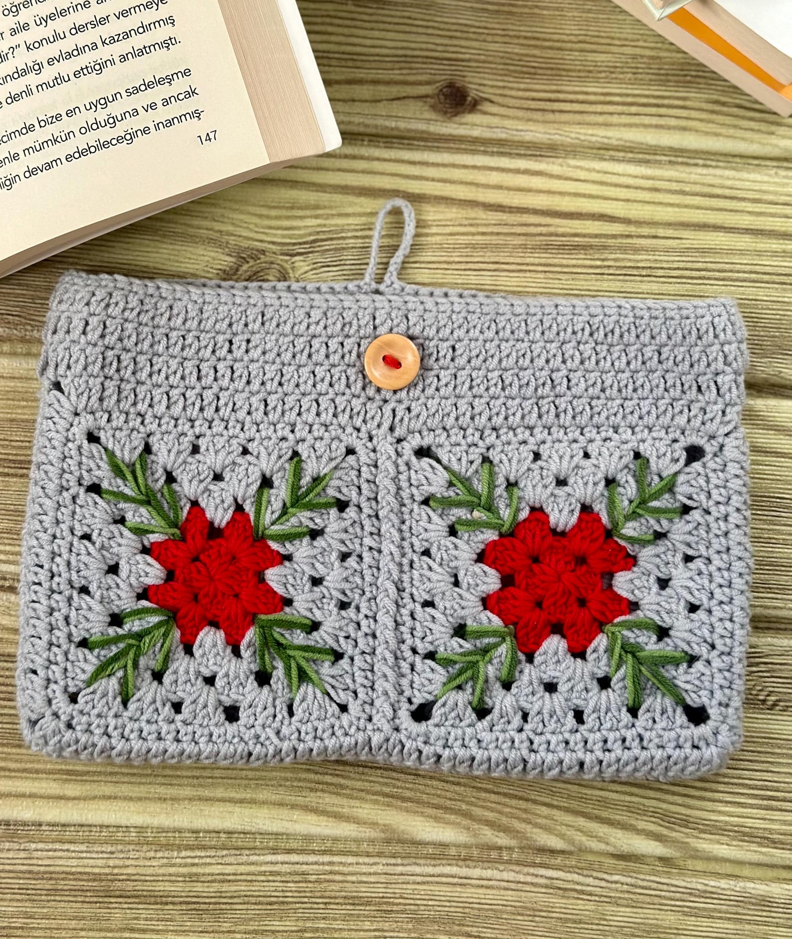 Granny Square Book Cover Pattern, Easy Crochet Book Kindle Crochet ...