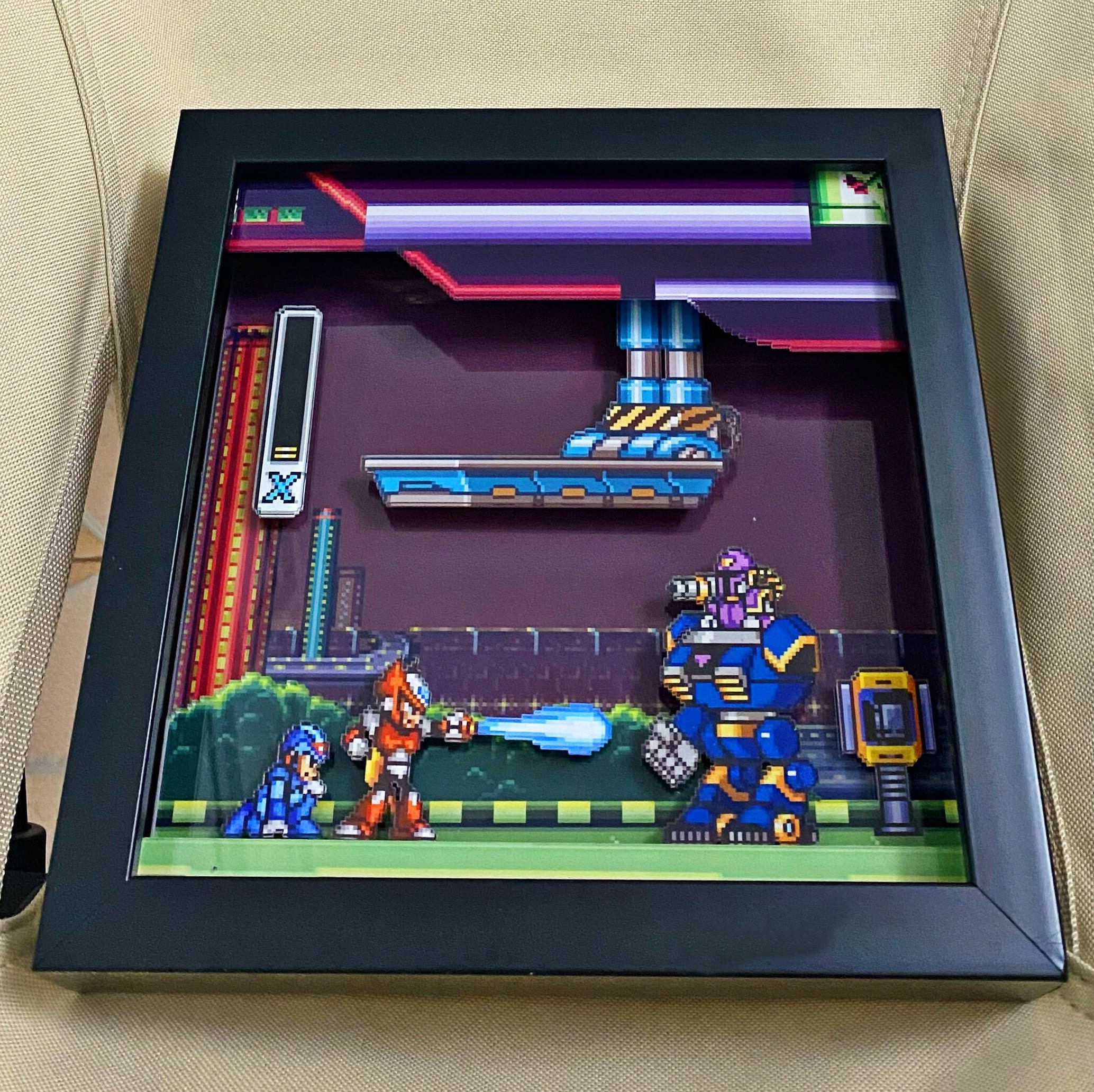 Mega Man X - "intro Stage" Shadow Box by 8bite - Etsy