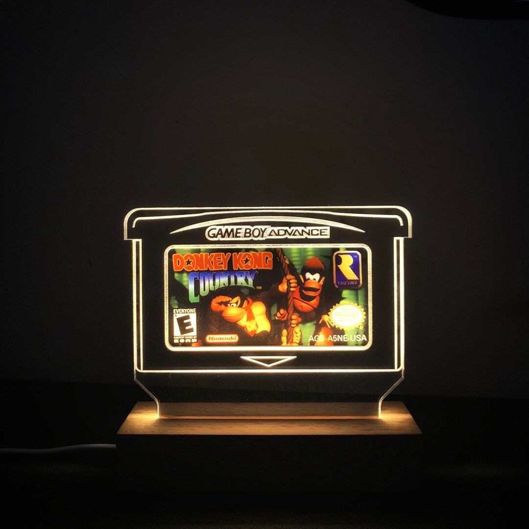 Retro Gaming Light GBA Donkey Kong Country Led Lamp Donkey Kong Led ...