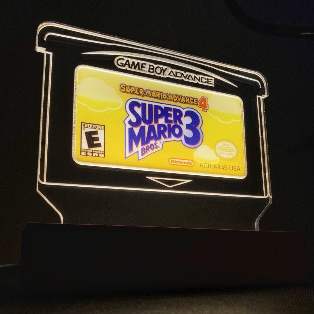 Retro Gaming Light GBA Super Mario Advance 4 Led Lamp Super Mario Led ...
