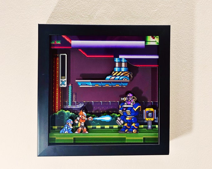Mega Man X - "intro Stage" Shadow Box by 8bite - Etsy