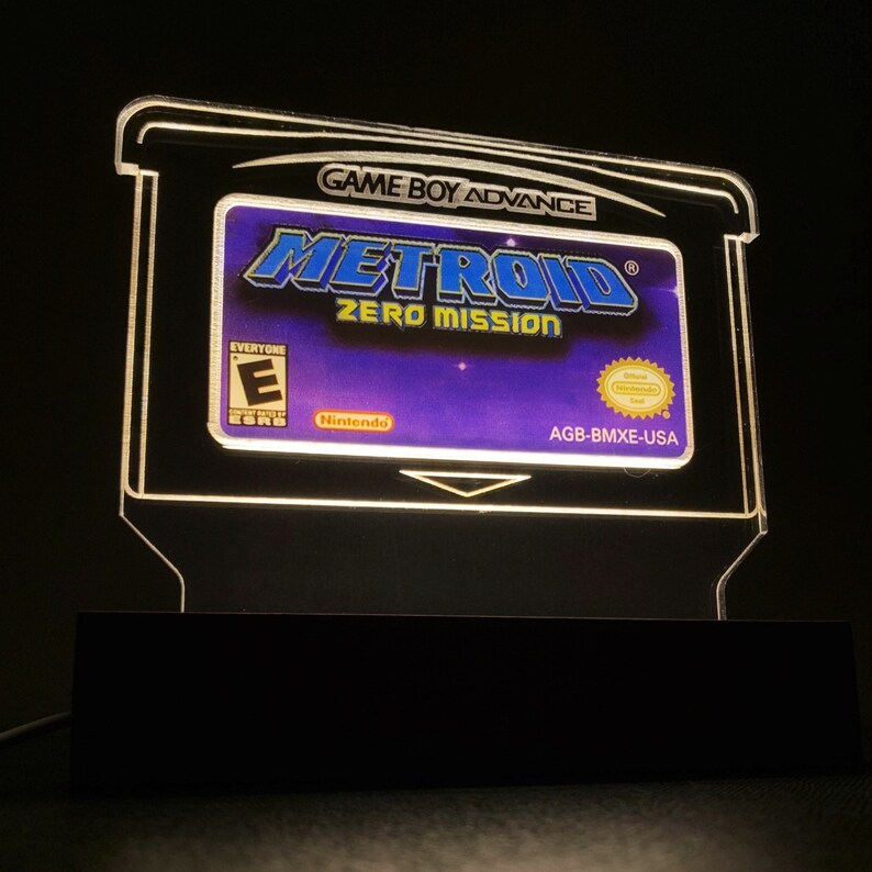 Retro Gaming Light GBA Metroid Zero Mission Led Lamp - Etsy