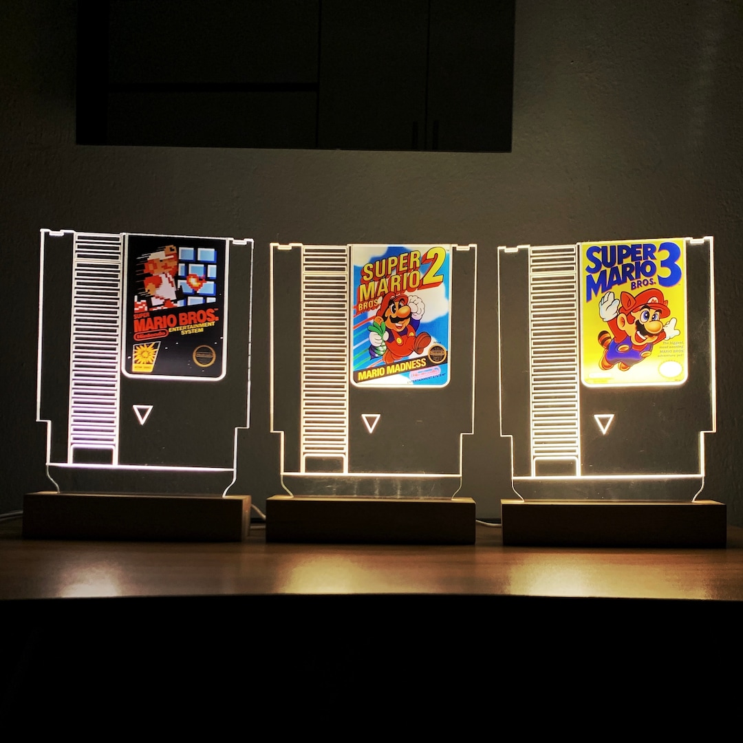 Lámpara de juego retro / Lámpara LED NES Super Mario / Luz de noche ...