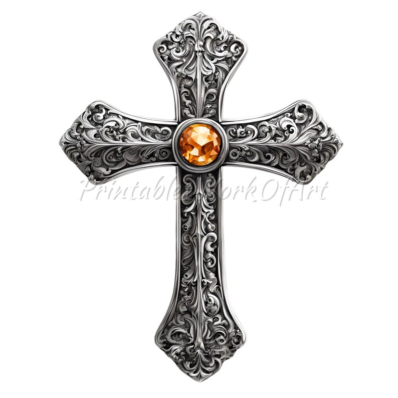 Cross Gemstone Printable PNG Set, Instant Download & Commercial Use, 10 ...
