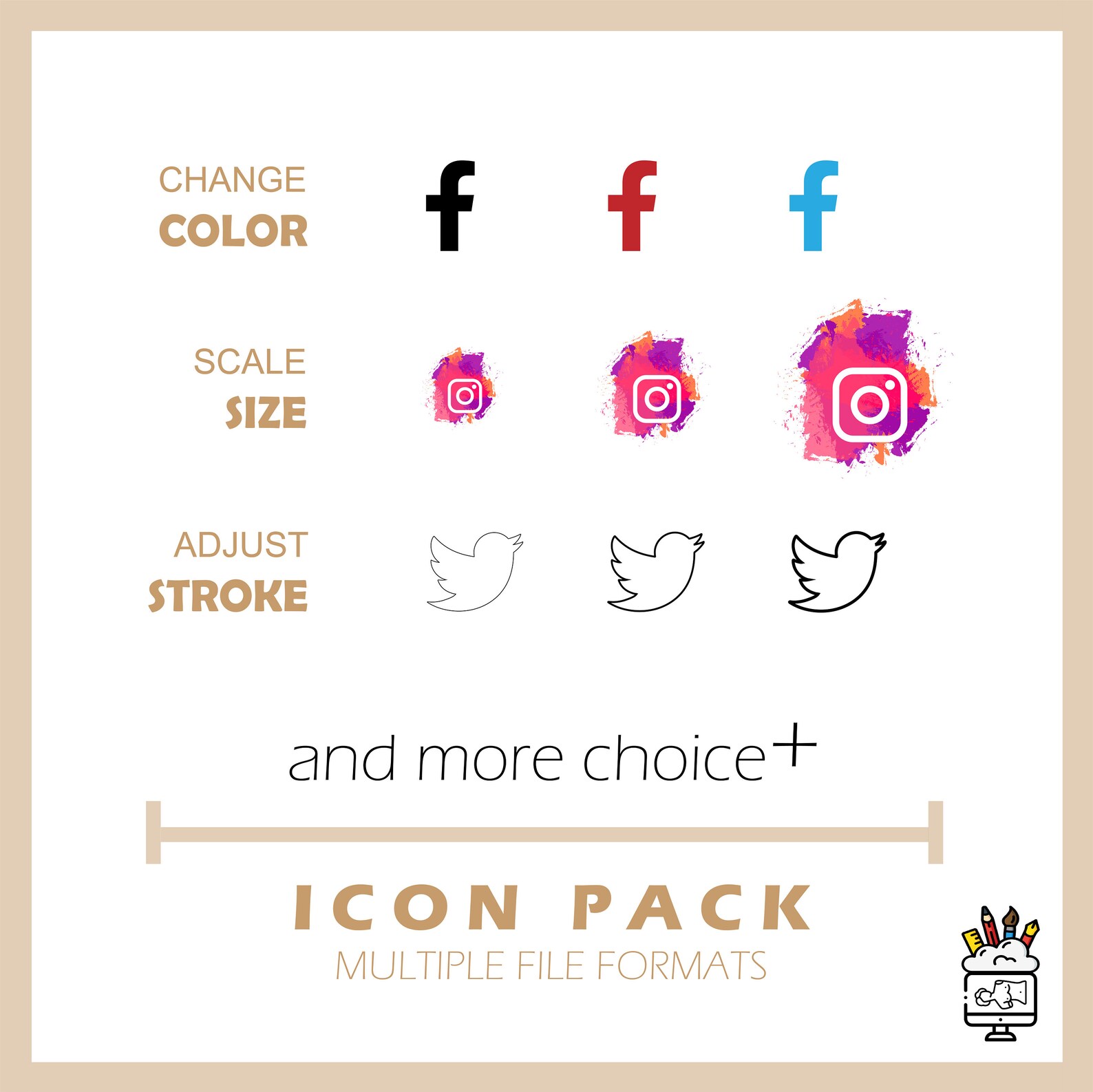Social Media Icon Pack, Social Media Logo Pack, Social Media Logos and ...