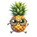 10 Running Pineapple Watercolor PNG Clipart, High Quality Transparent ...
