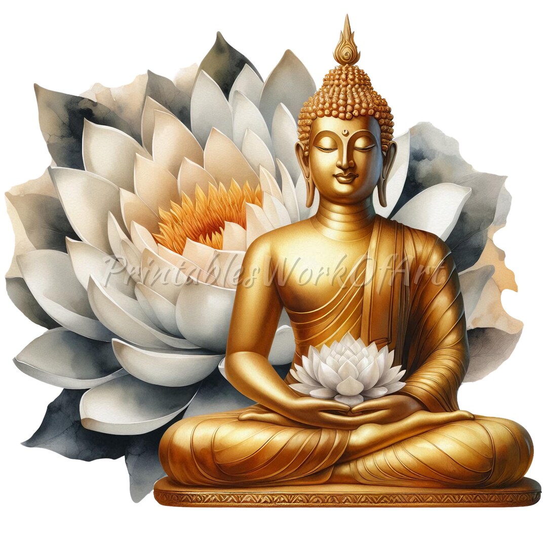 Buddha Watercolor Designs - Printable Art Collection, 8 High-quality ...