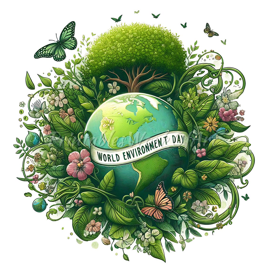 World Environment Day Digital Poster | Nature-inspired Earth ...