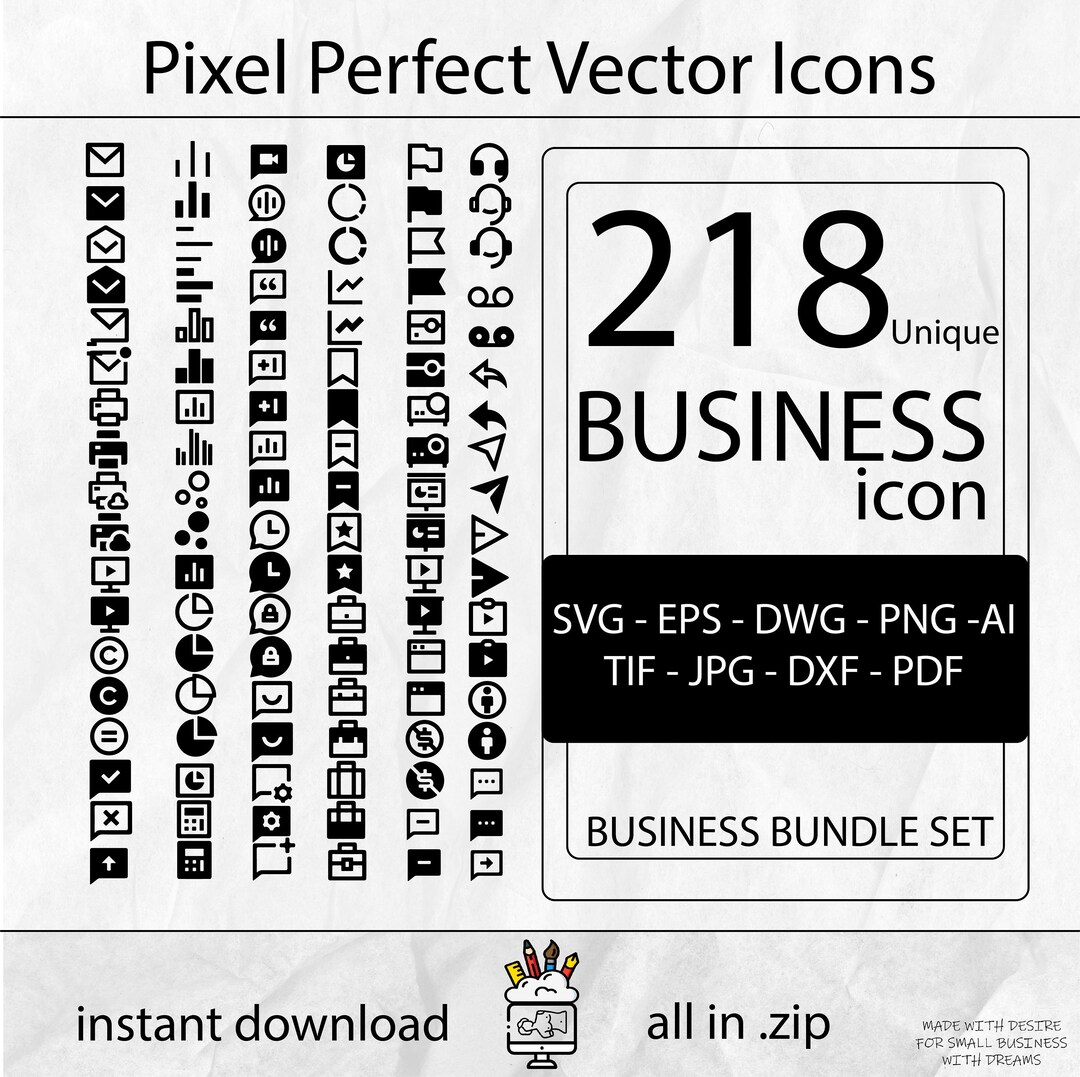 SVG Business Icons Work Icons EPS AI Instant Digital - Etsy