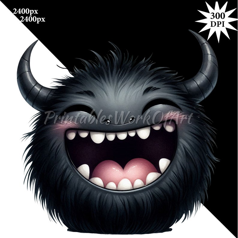 Cute Kawaii Monster Clip Art 18 Watercolor Pngs for Kids Stickers ...