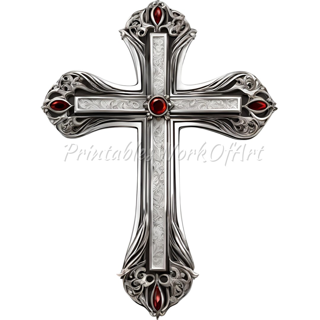 10 Cross Designs, Gemstone Printable PNG, Instant Download, Commercial ...