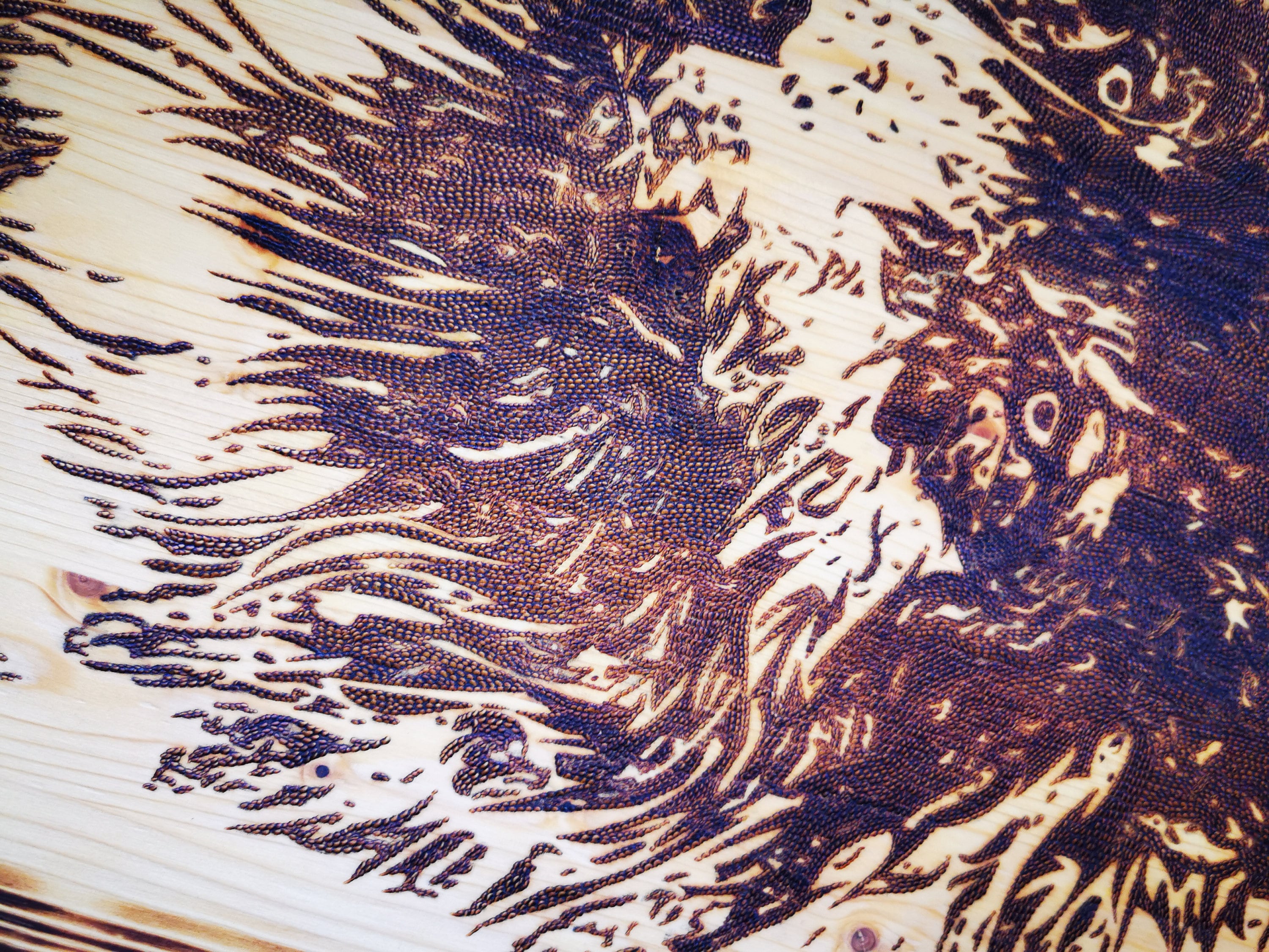 Woodburned Wolf | Pyrography | Home Wall Decor | Woodburning - Etsy