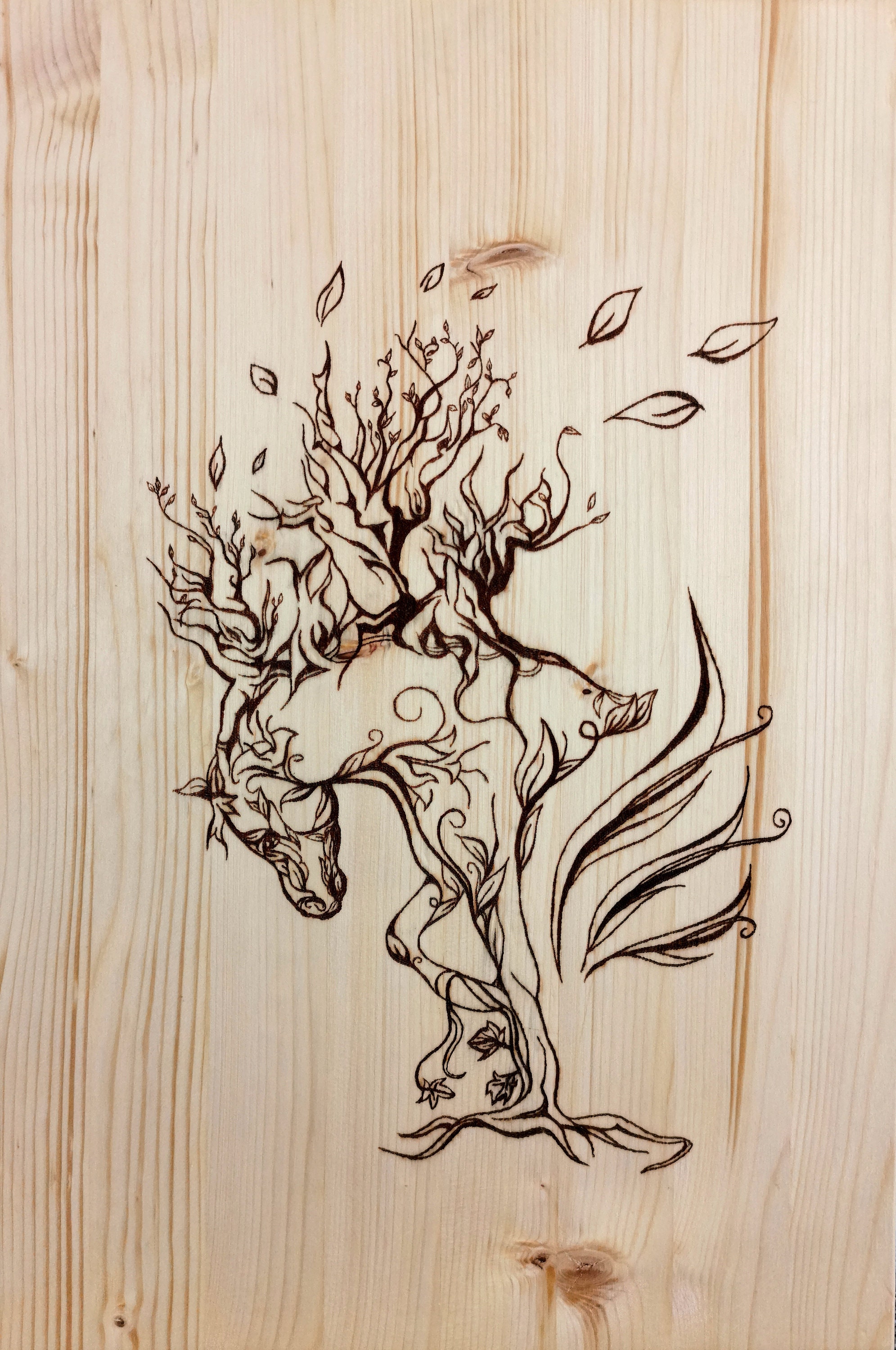 Woodburned Horse | Pyrography | Home Wall Decor | Woodburning - Etsy