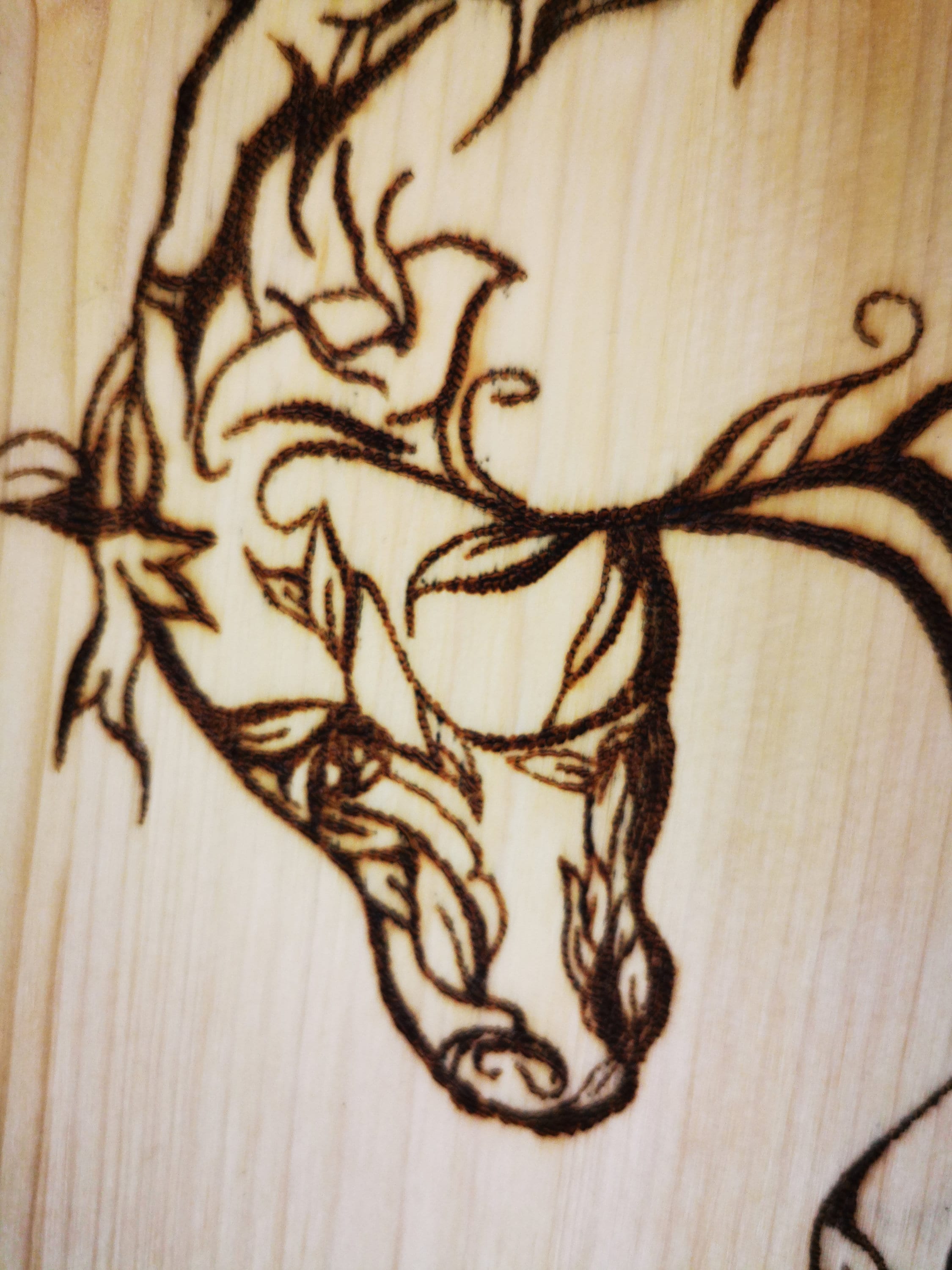Woodburned Horse | Pyrography | Home Wall Decor | Woodburning - Etsy