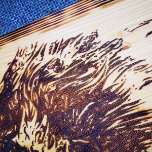 Woodburned Wolf | Pyrography | Home Wall Decor | Woodburning - Etsy