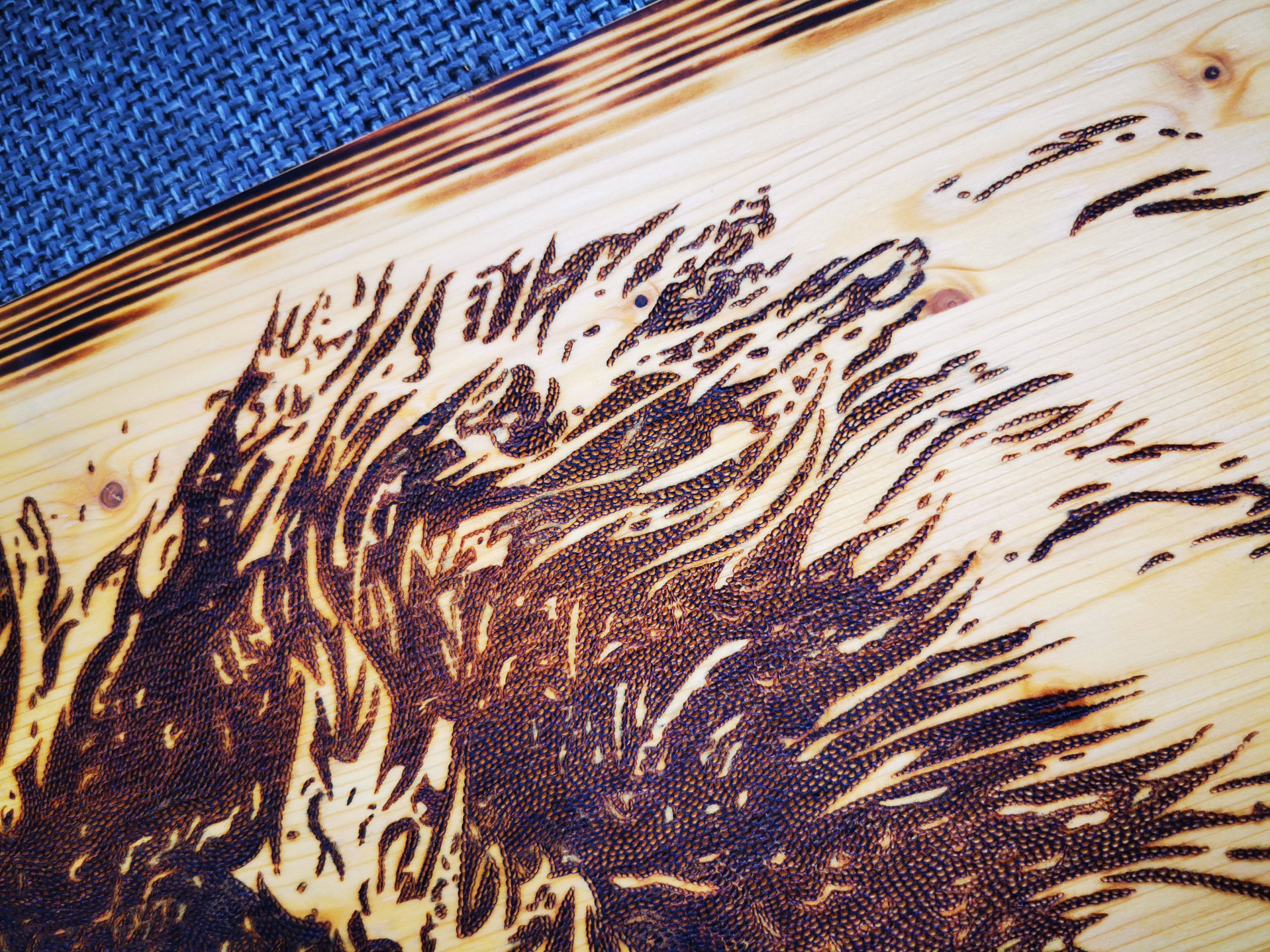 Woodburned Wolf | Pyrography | Home Wall Decor | Woodburning - Etsy