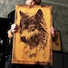 Woodburned Wolf | Pyrography | Home Wall Decor | Woodburning - Etsy