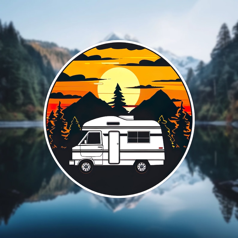 Adventure Van Life Sticker for Laptop, Hydroflask & Car Camper ...