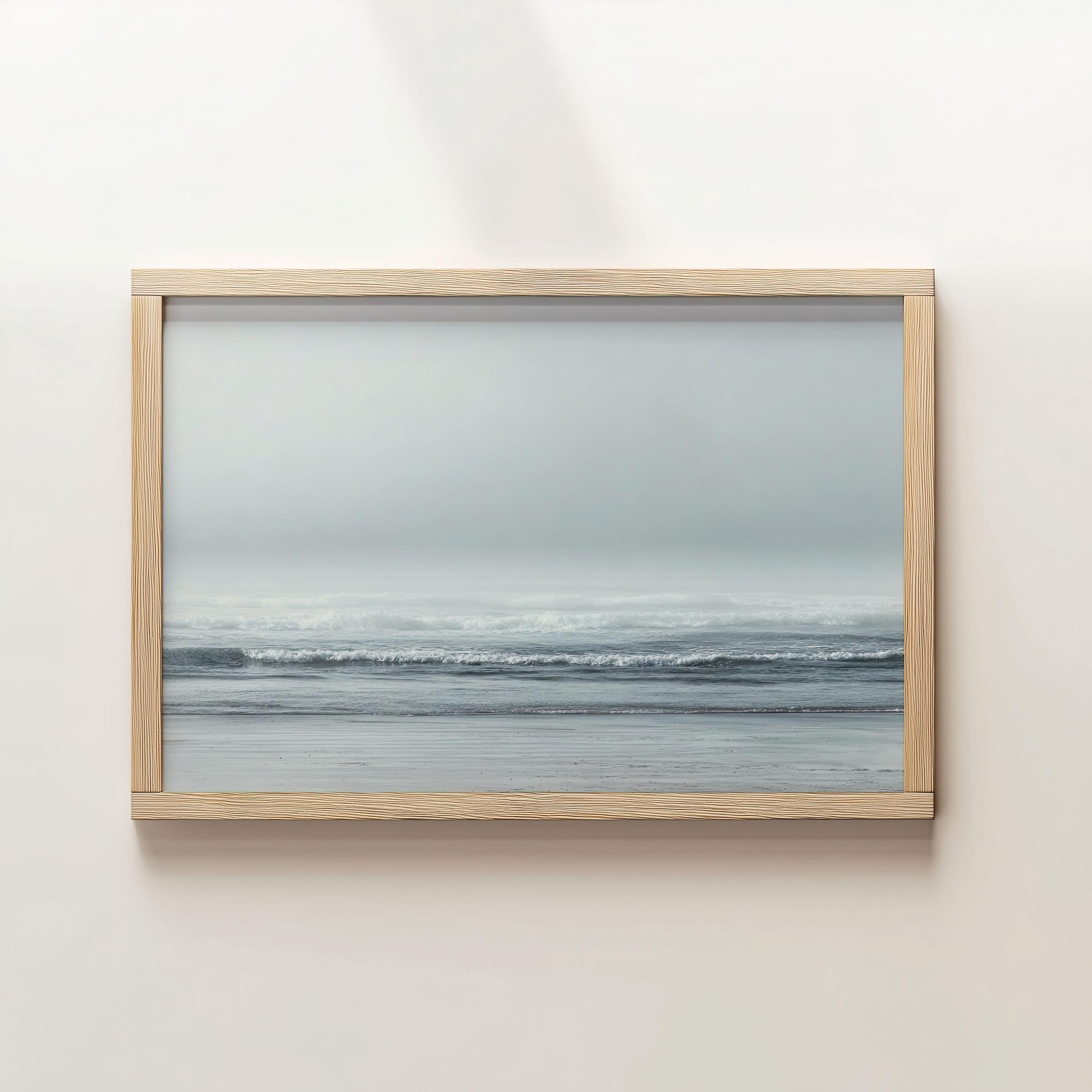 Minimalist Ocean Photography Print – Neutral Coastal Decor - Etsy