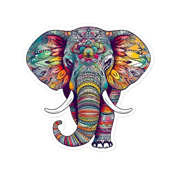 Rainbow Elephant - Etsy
