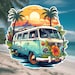 Surfer Sticker Camper Van Life Sticker Perfect for Laptops, Hydroflasks ...