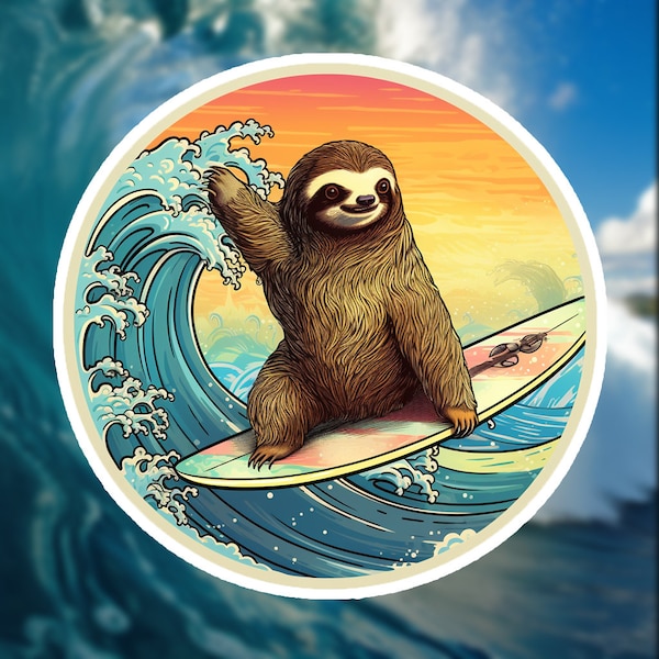 Sloth Sticker - Etsy