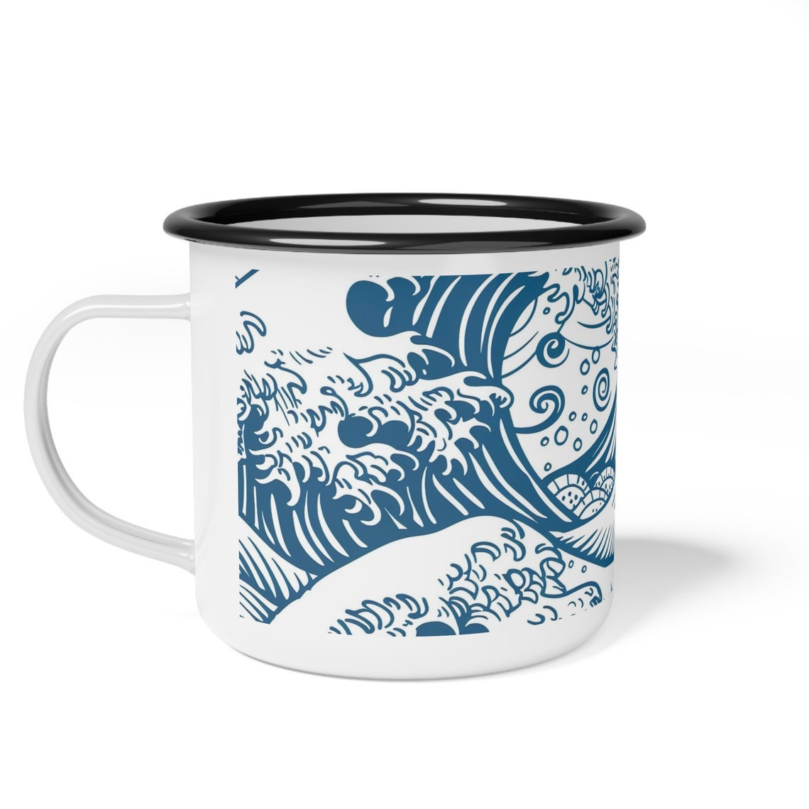 Ocean Wave Mug - Surf Coffee Mug - Enamel Camp Cup - Surfer Gift - Gift ...