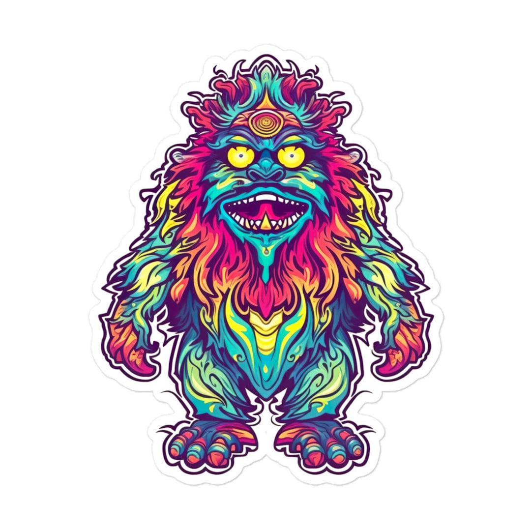 Rainbow Yeti Sticker - Sticker for Laptop, Hydroflask Sticker, Sticker ...