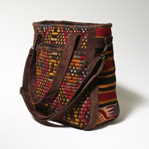 Turkish Handmade Kilim Shoulder Bag, Vintage Colorful Laptop Bag, Kilim ...