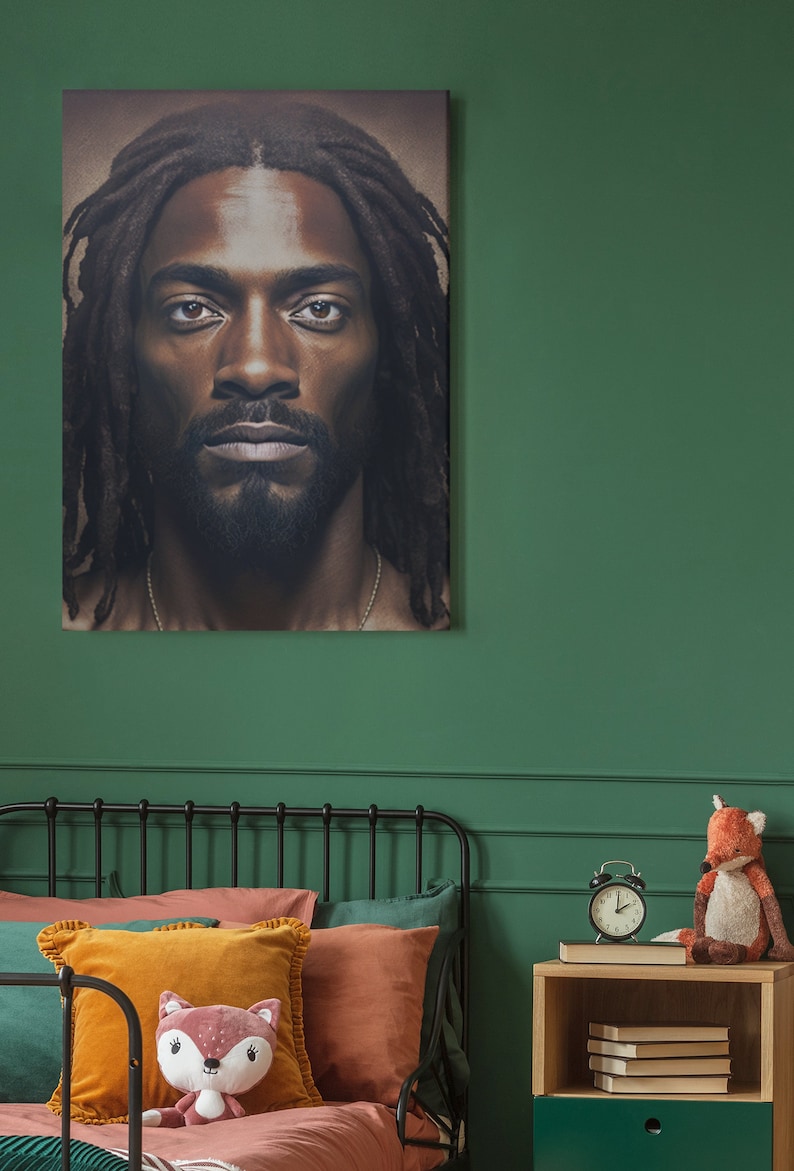 Striking Black Jesus With Dreadlocks, Piercing Eyes, and Radiant Aura ...