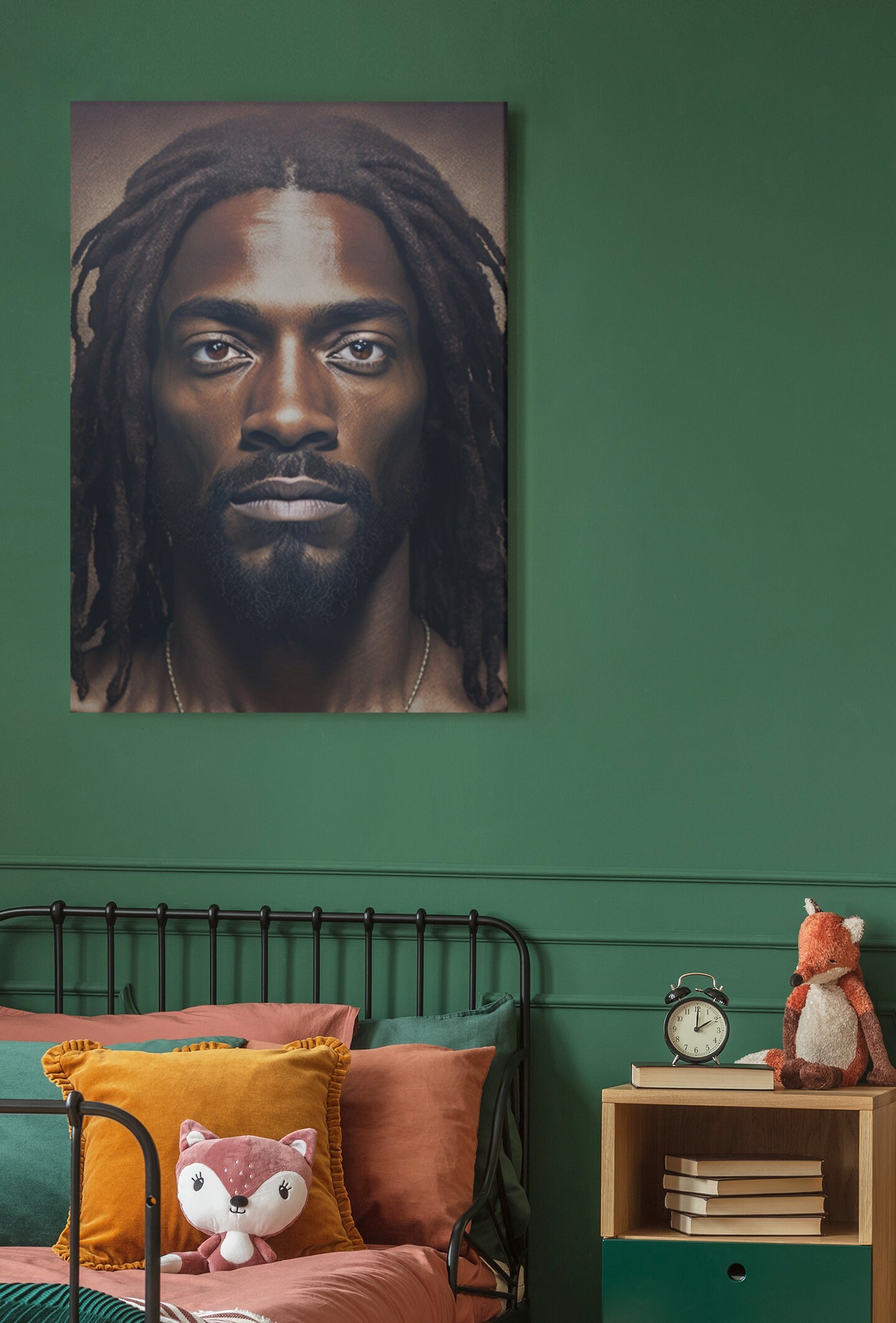 Striking Black Jesus With Dreadlocks, Piercing Eyes, and Radiant Aura ...