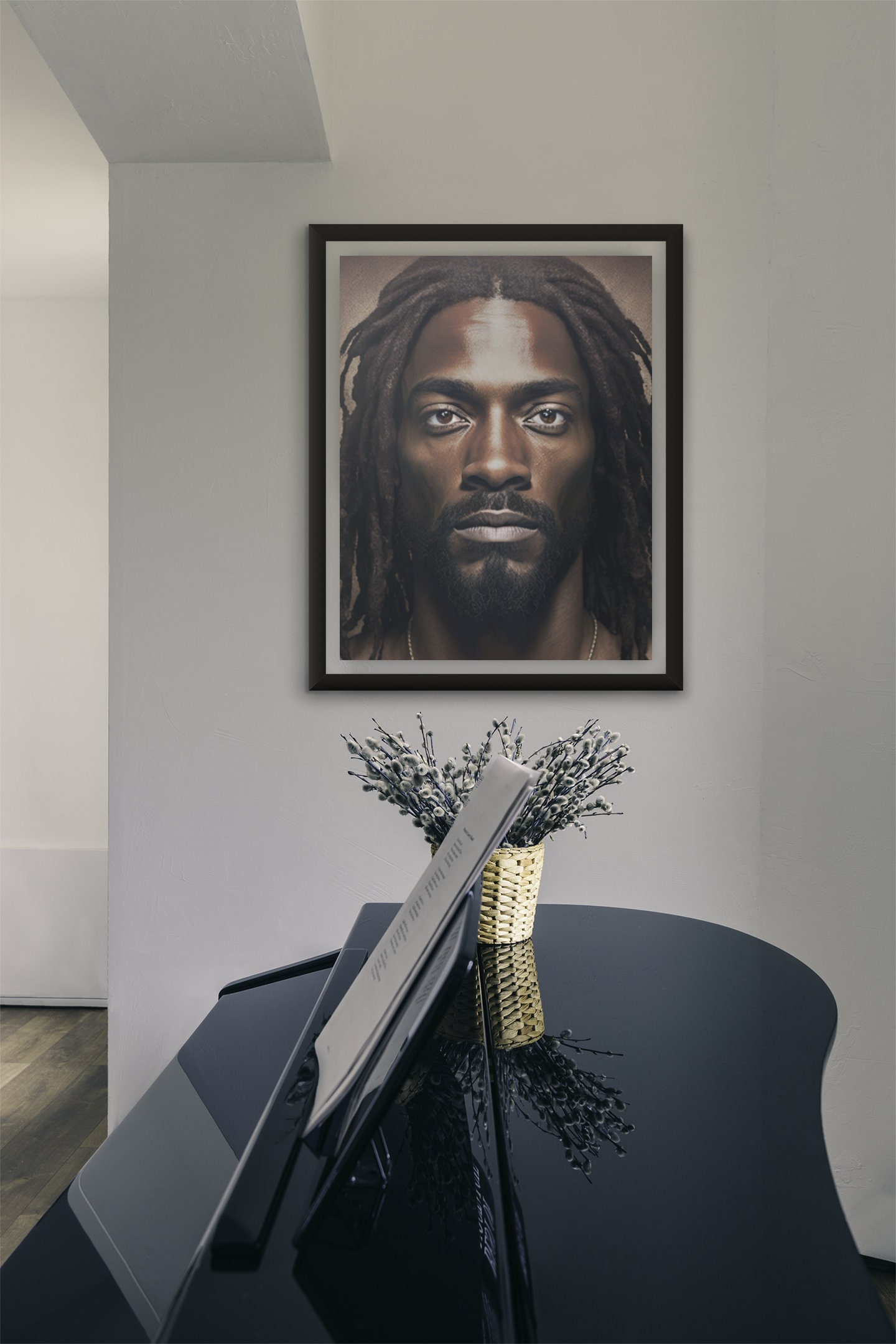 Striking Black Jesus With Dreadlocks, Piercing Eyes, and Radiant Aura ...