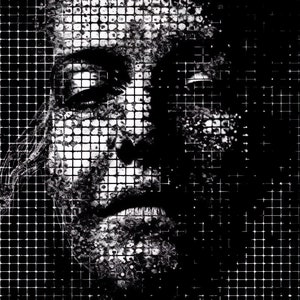 Pixelated Women, Negative Space, Woven Patterns-4 Image Variation in ...