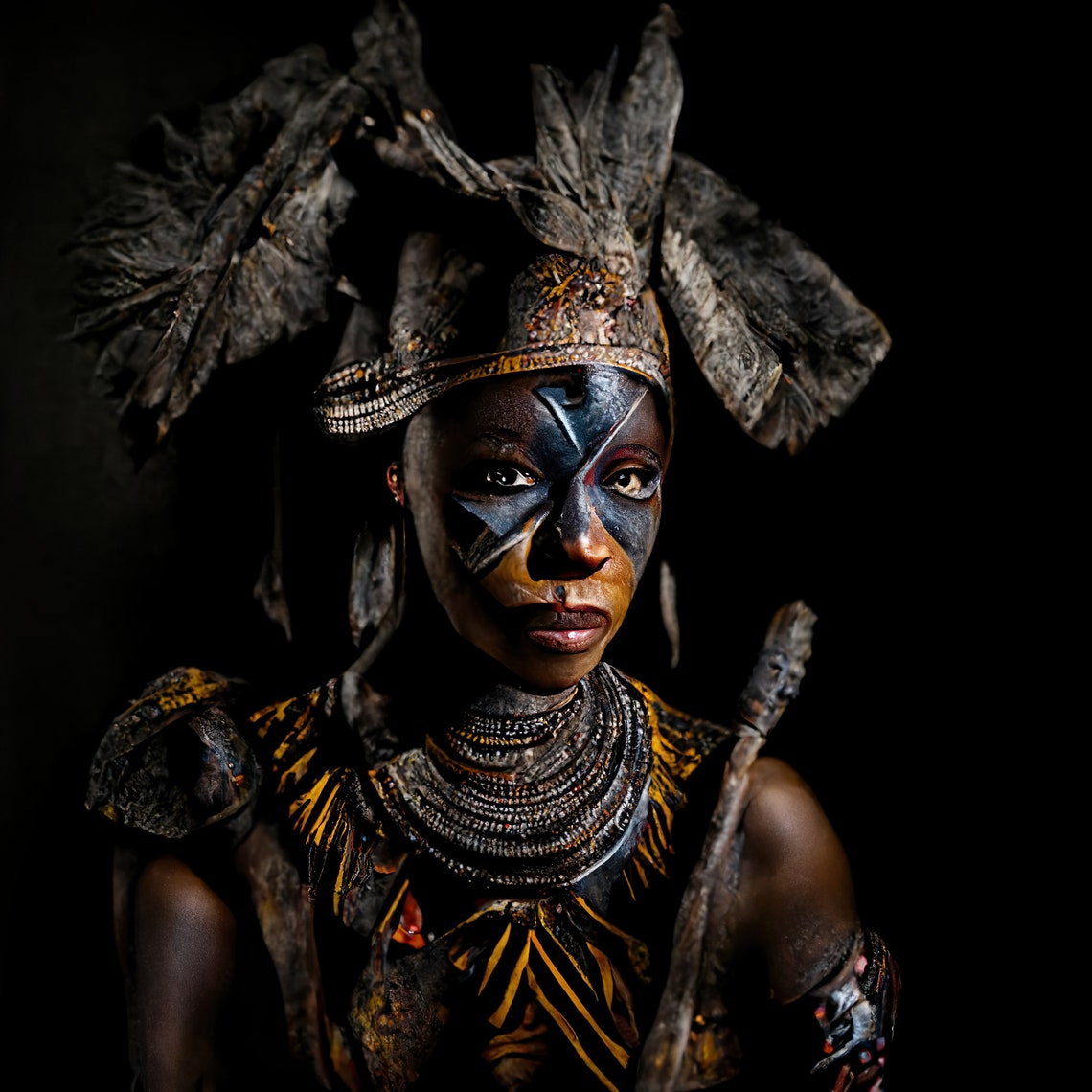 African Warrior Queen: Stunning Ai-generated Portrait Captures the ...