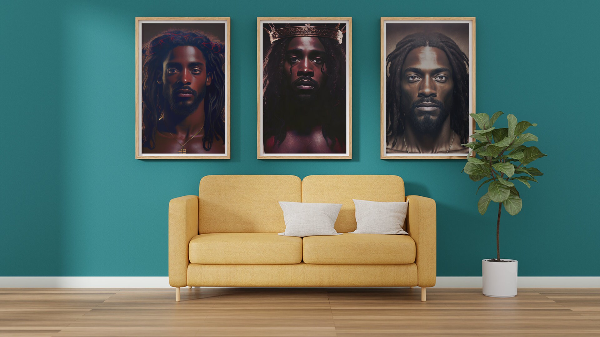 Striking Black Jesus With Dreadlocks, Piercing Eyes, and Radiant Aura ...