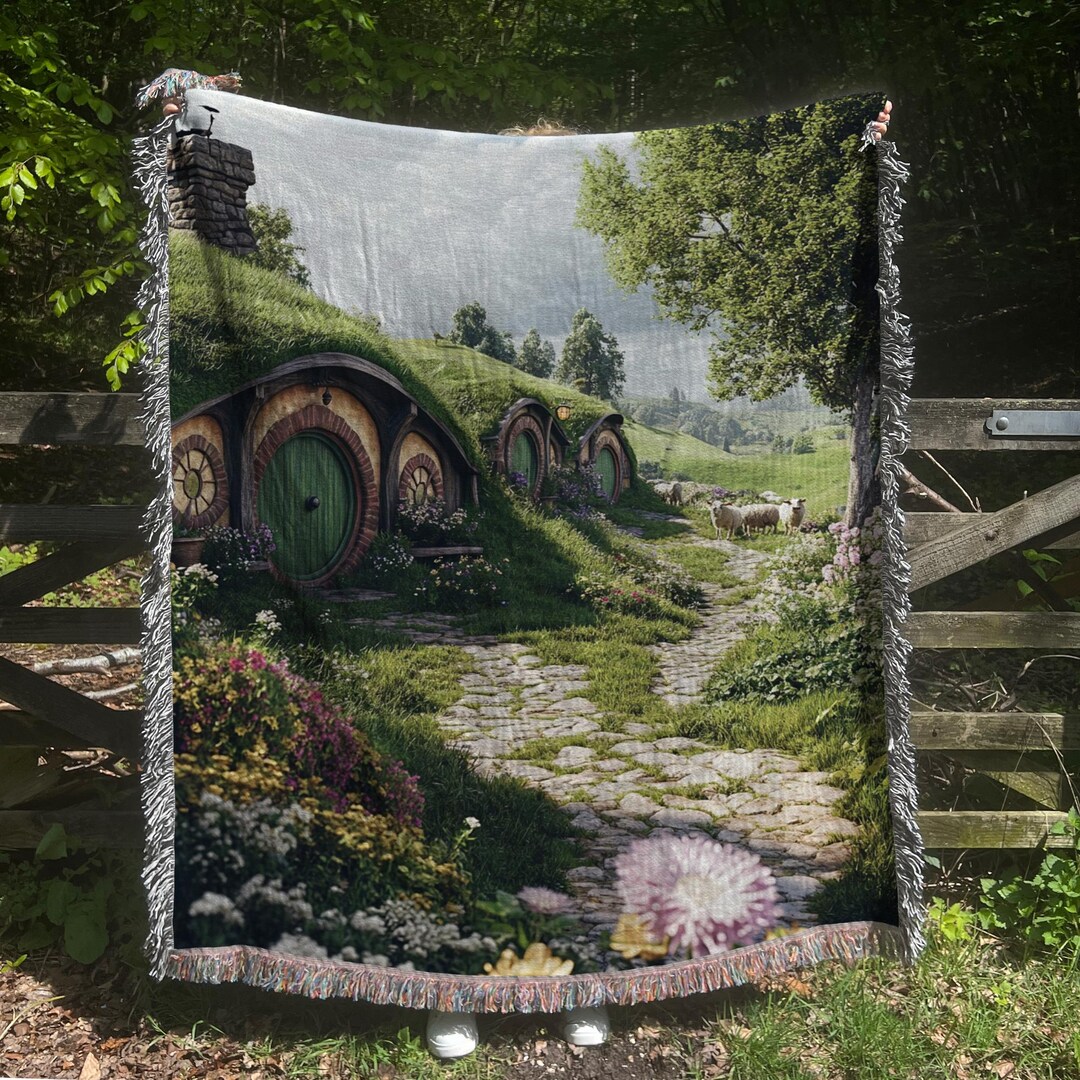 Hobbiton Woven Blanket: Lord of the Rings Middle Earth Decor - Etsy