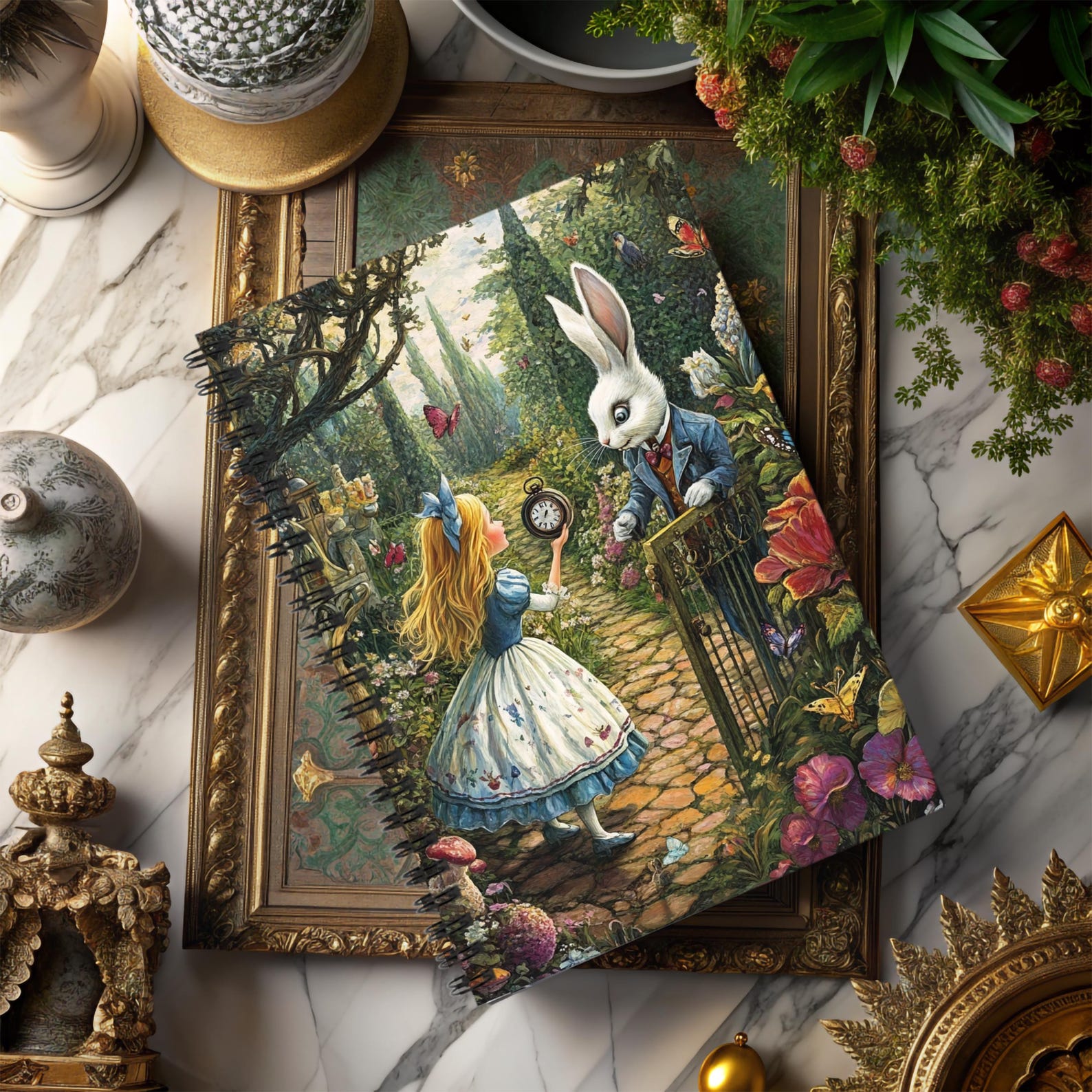 Alice in Wonderland Spiral Notebook: Whimsical Fantasy Journal - Etsy