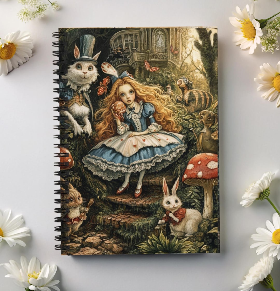 Alice in Wonderland Spiral Notebook, Gift for Students, Creative ...