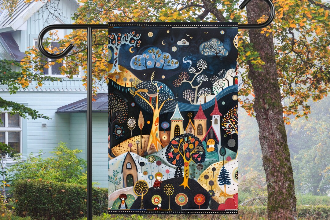 Nordic Boho Garden Banner, Cottagecore Garden Flag, Boho Chic House ...